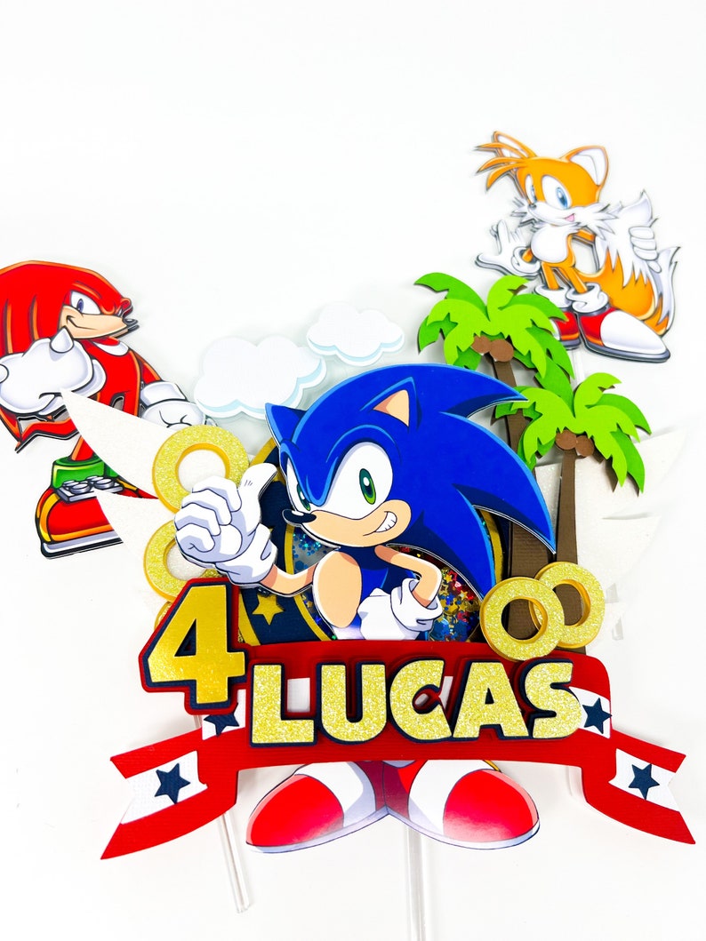 Sonic Birthday Cake Topper/ Personalized Sonic Cake - Etsy