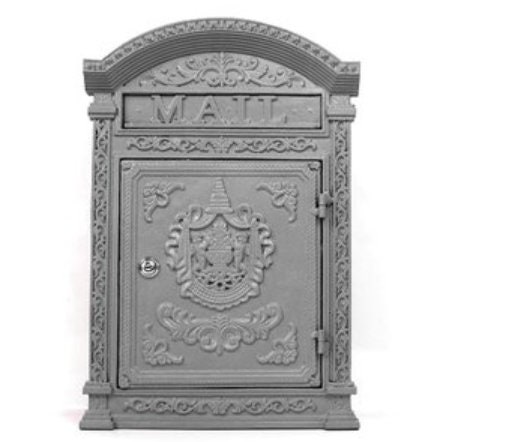 Vintage Cast Iron Mailbox Decor Handmade Cast Iron Box Unique Holder ...