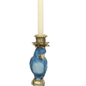 Blue Bird Candle Holder Handmade Table Candle Stick Candles Home Decor Gift for Bird Lovers ...