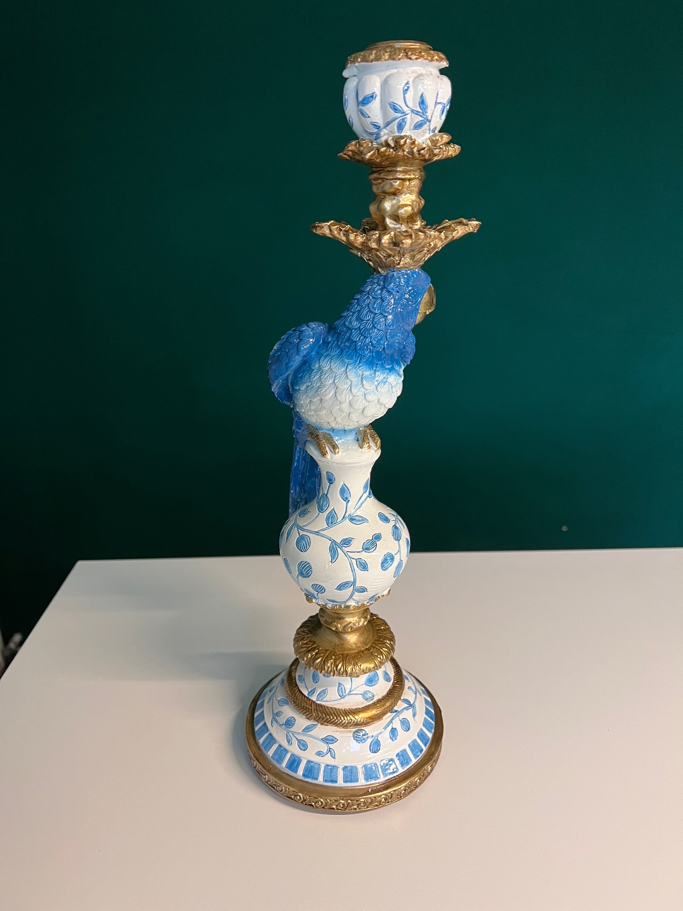 Blue Bird Candle Holder Handmade Table Candle Stick - Etsy