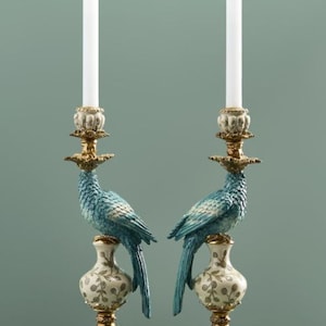 Set of Bird Candle Holder Handmade Table Candle Stick Candles Home Decor Gift for Bird Lovers ...