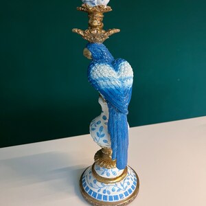 Blue Bird Candle Holder Handmade Table Candle Stick Candles Home Decor Gift for Bird Lovers ...