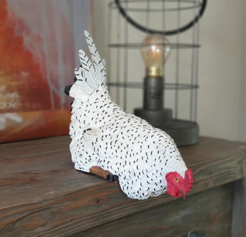 Garden Statue: Sitting Chicken - Etsy