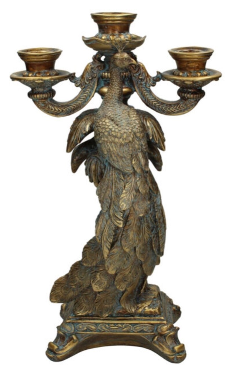 Peacock Candle Holder Handmade Table Candle Stick Candles Home Decor ...
