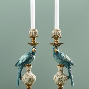 Set of Bird Candle Holder Handmade Table Candle Stick Candles Home ...