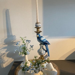 Blue Bird Candle Holder Handmade Table Candle Stick Candles Home Decor ...