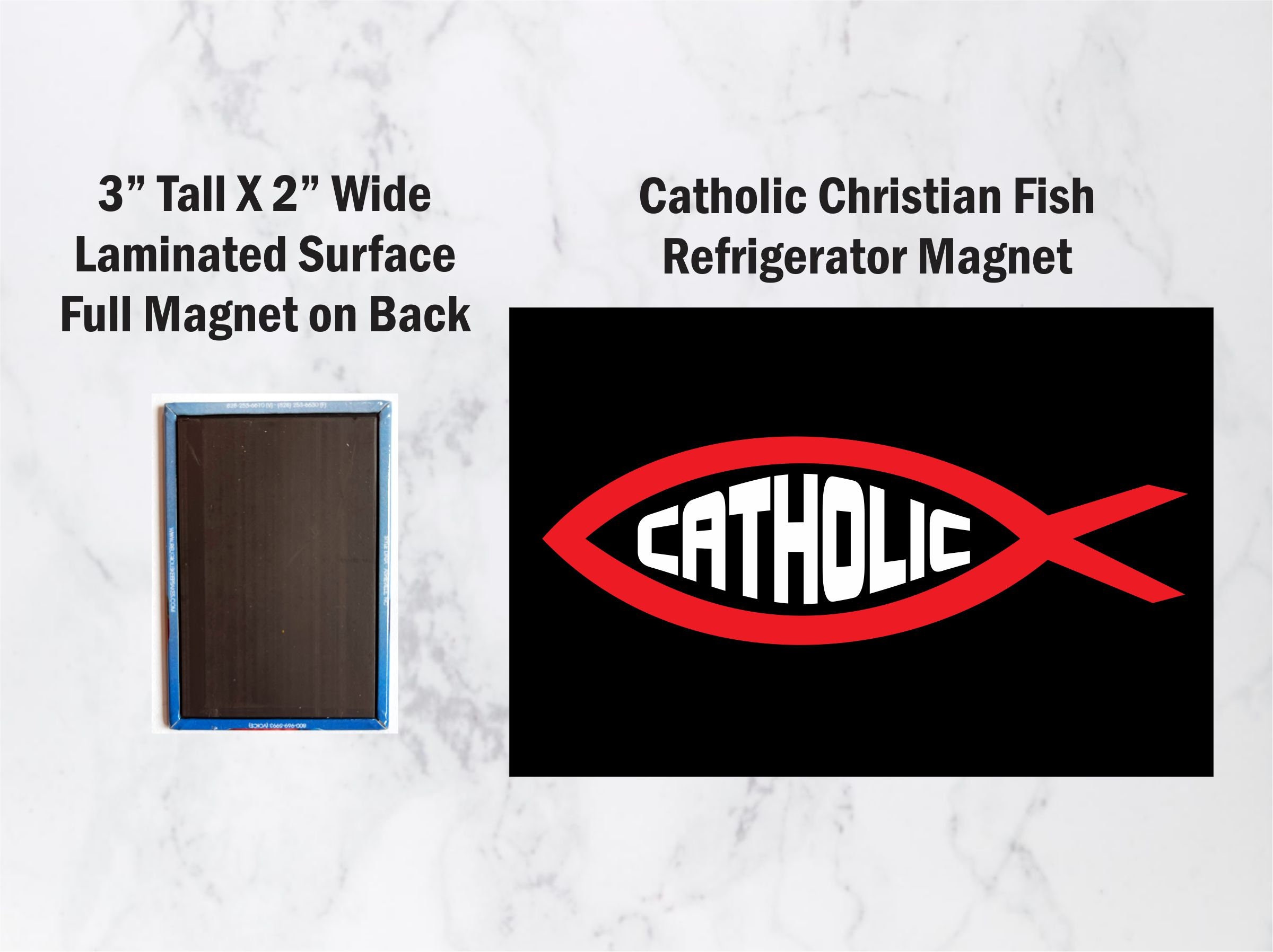 Catholic Christian Fish Magnet Fridge Magnet Religious Magnets Catholic ...