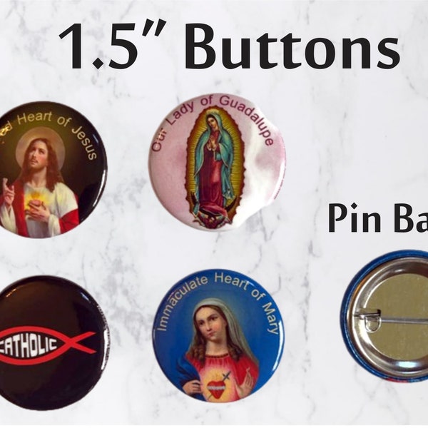 Catholic Button - Etsy