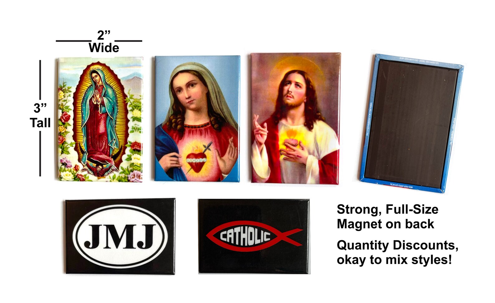 Jesus, Mary & Joseph Magnet Fridge Magnet Religious Magnets Catholic ...