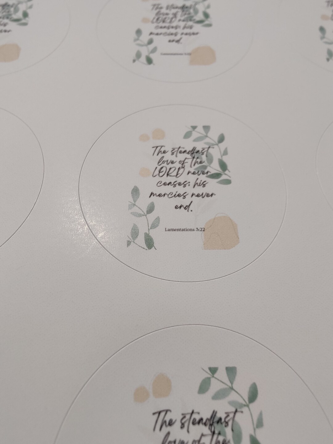 Sheet of 24 Bible Verse Stickers | Memory Verse Stickers | Student ...