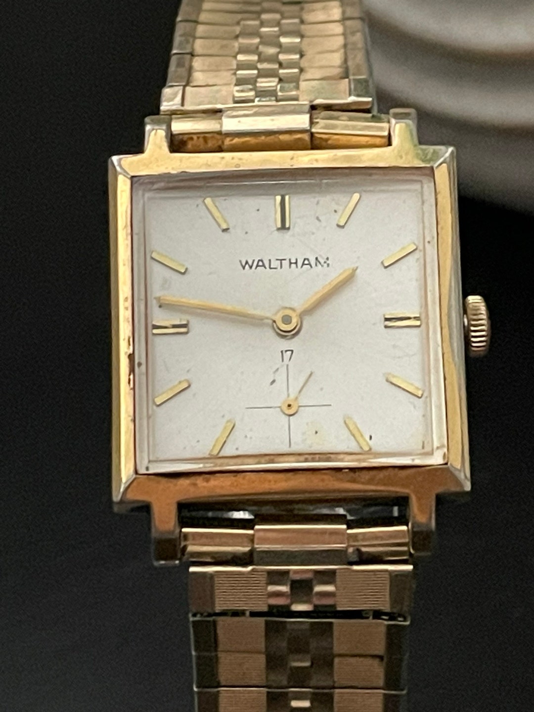 Vintage 17 Jewel Waltham tank Winding Watch - Etsy