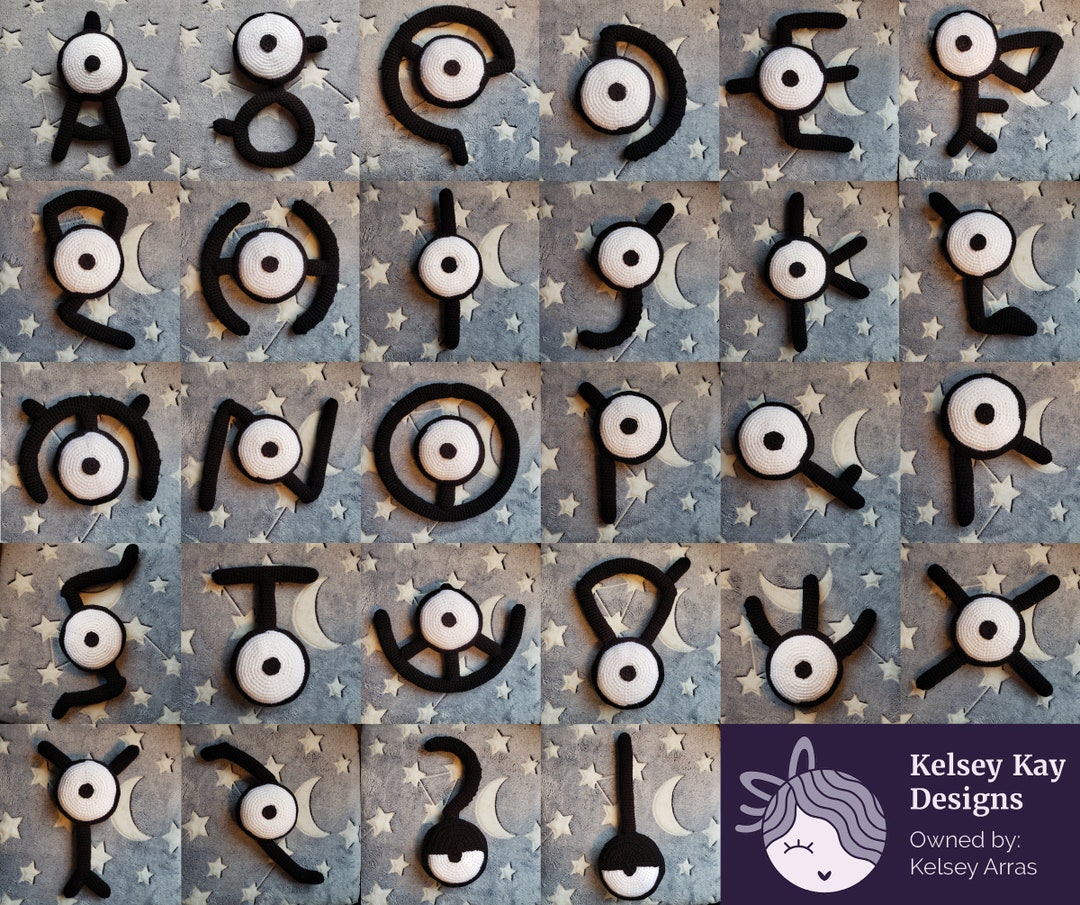 Pokemon Unown Alphabet Crochet Pattern Bundle - Etsy