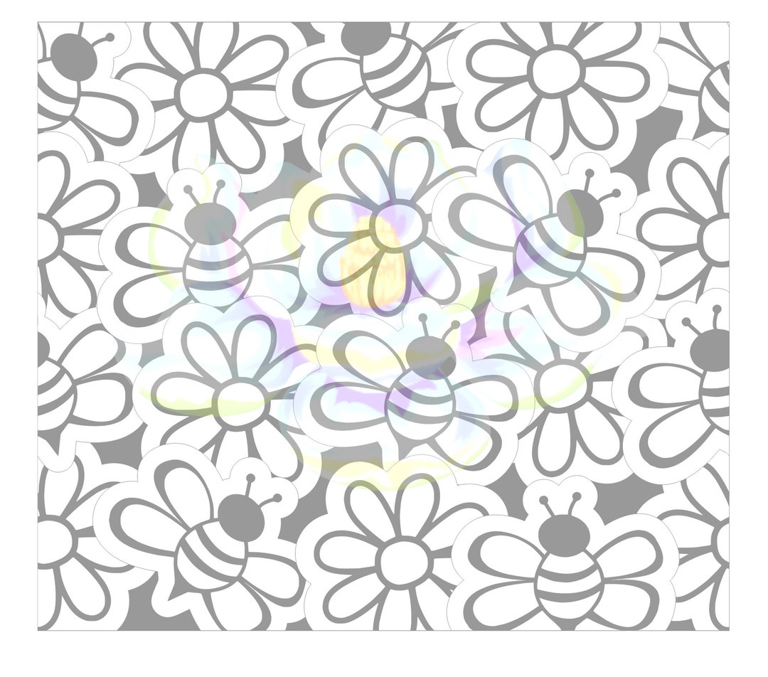 Seamless Bees Precut Template (double Sided Adhesive) - Etsy