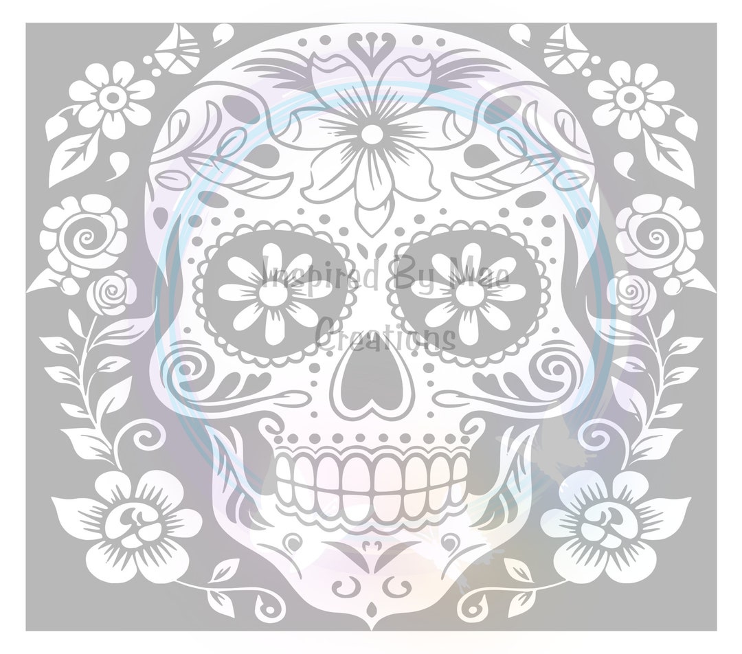Seamless Full Sugar Skull Template - Etsy