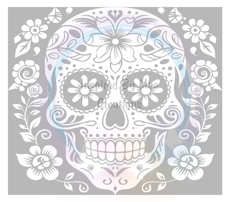 Seamless Full Sugar Skull Template - Etsy