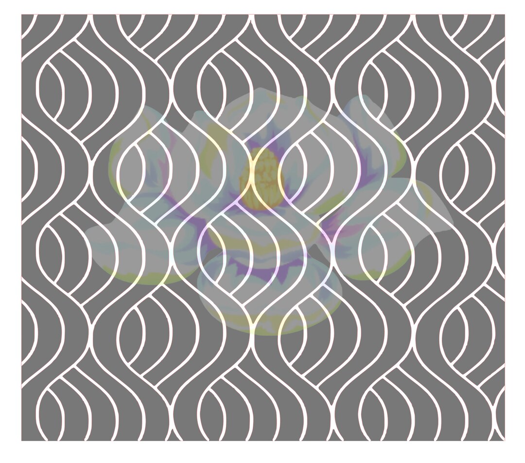 Seamless Curly Precut Template (double Sided Adhesive) - Etsy