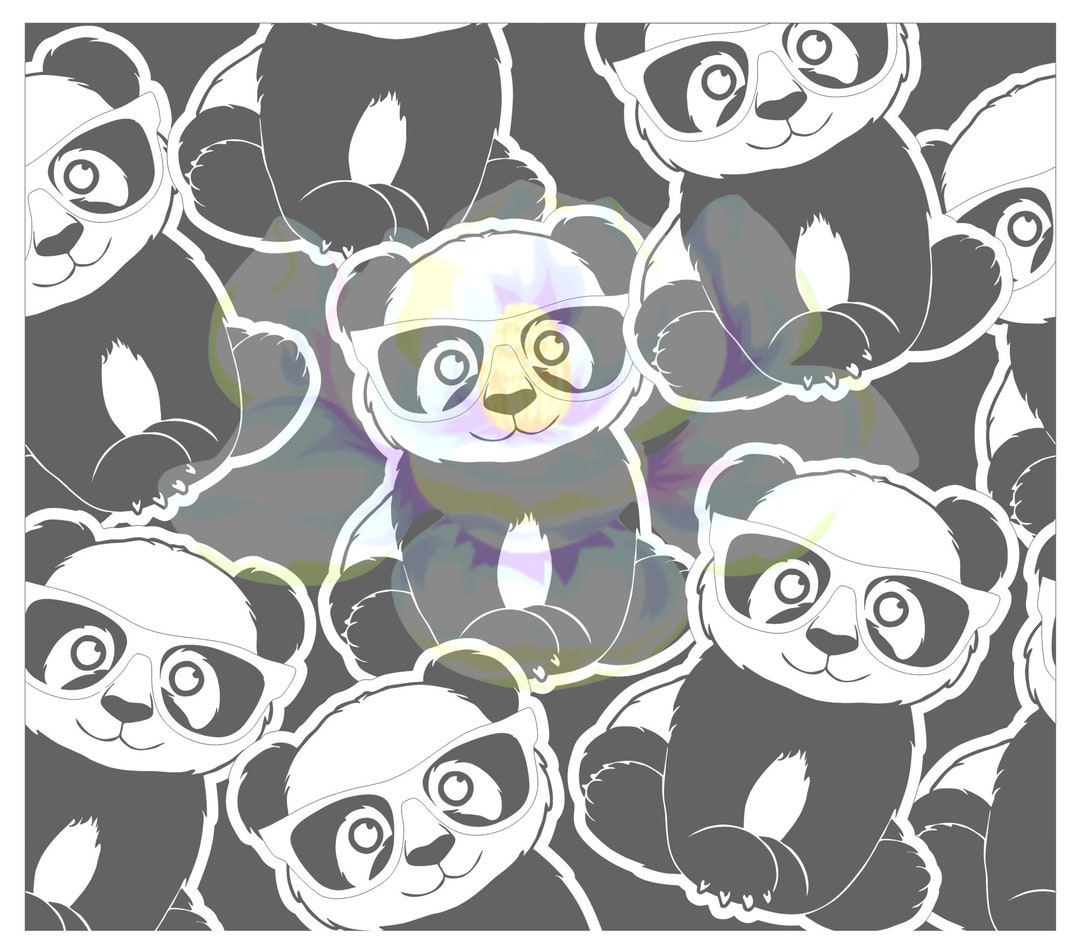 Seamless Pandas Precut Template (double Sided Adhesive) - Etsy