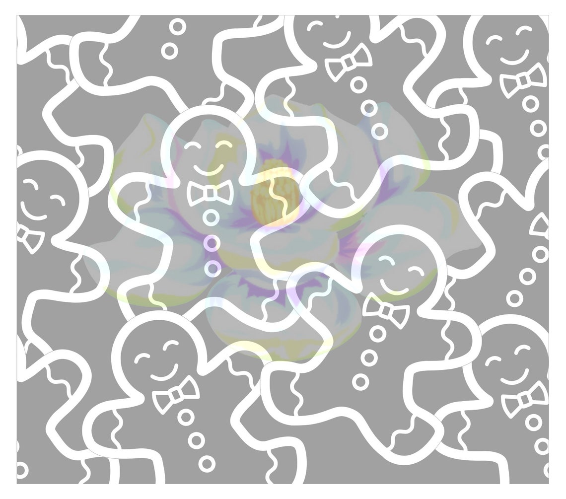 Seamless Gingerbread Man Precut Template (double Sided Adhesive) - Etsy