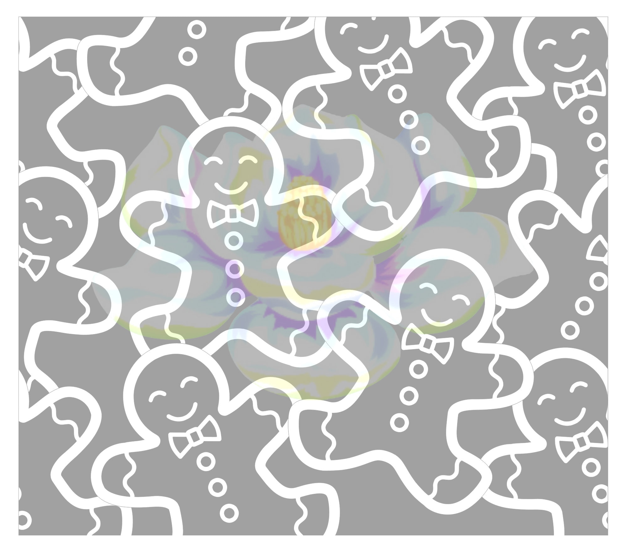 Seamless Gingerbread Man Precut Template (double Sided Adhesive) - Etsy