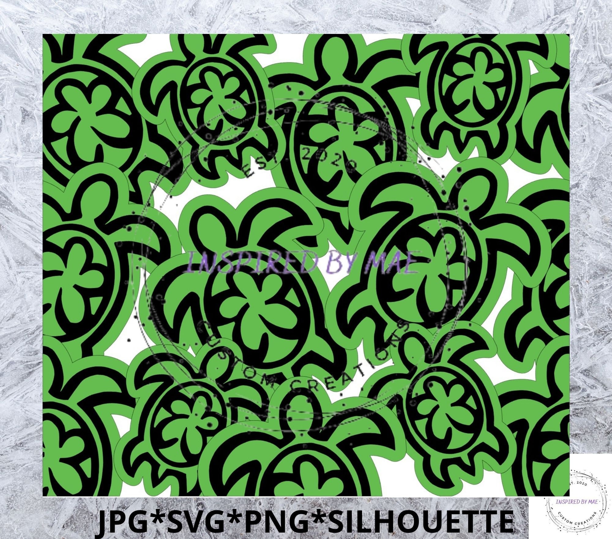 Seamless Turtle Glitter Burst Template - Etsy Singapore