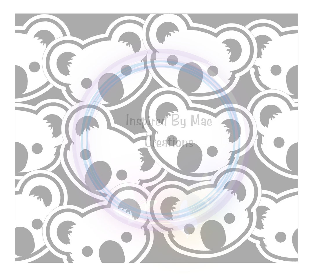 Seamless Koala Face Burst Template - Etsy