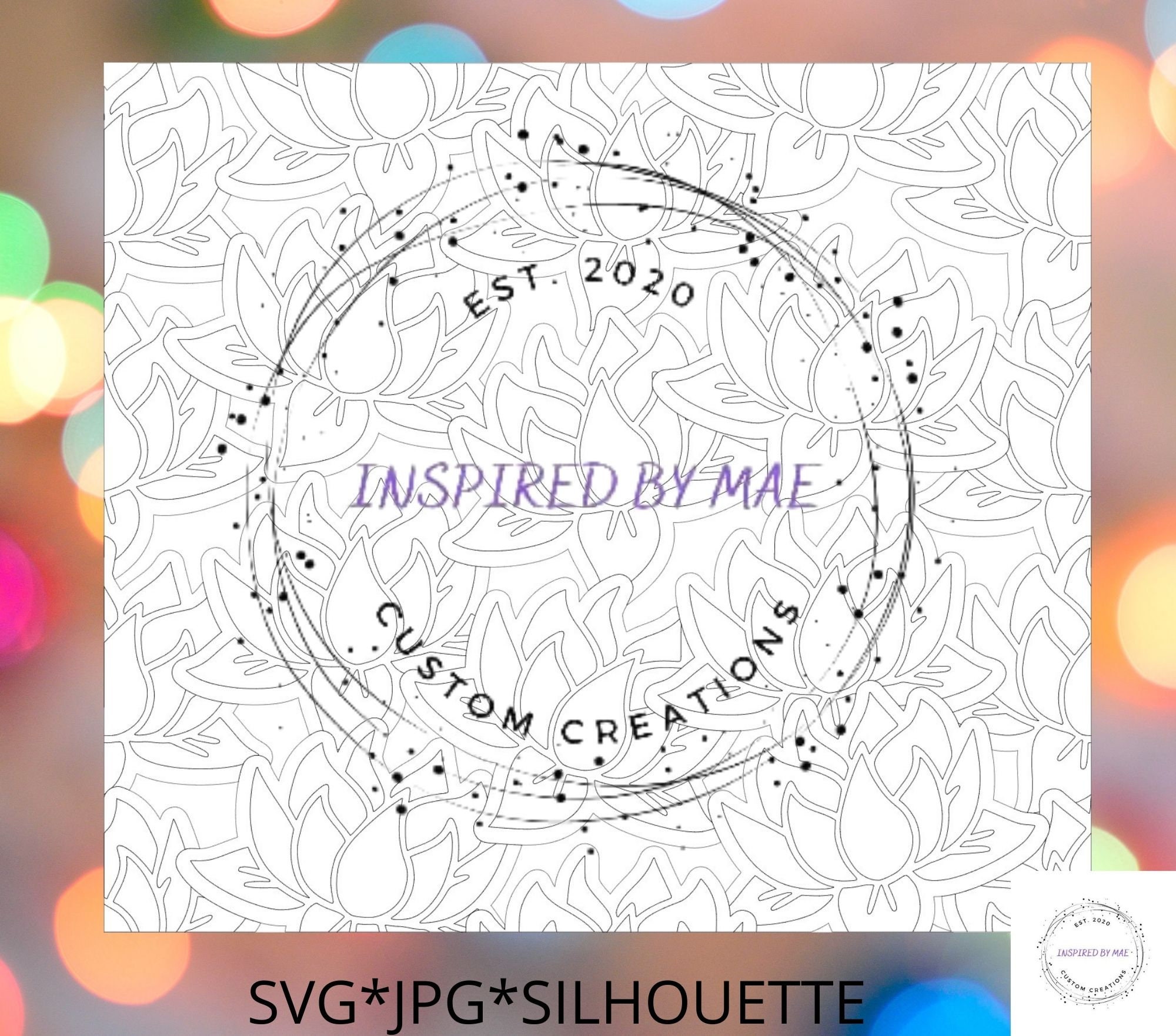 Seamless Lotus Glitter Burst Template - Etsy