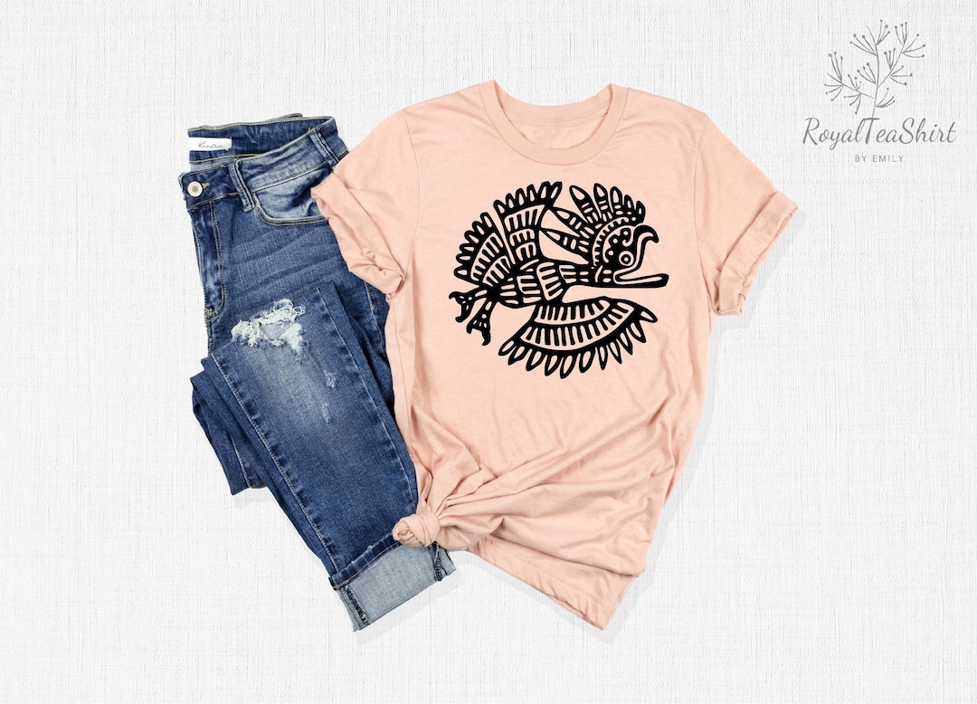 Quetzal Bird Aztec T-shirt, Playera Con Pajaro Quetzal Azteca Shirt ...