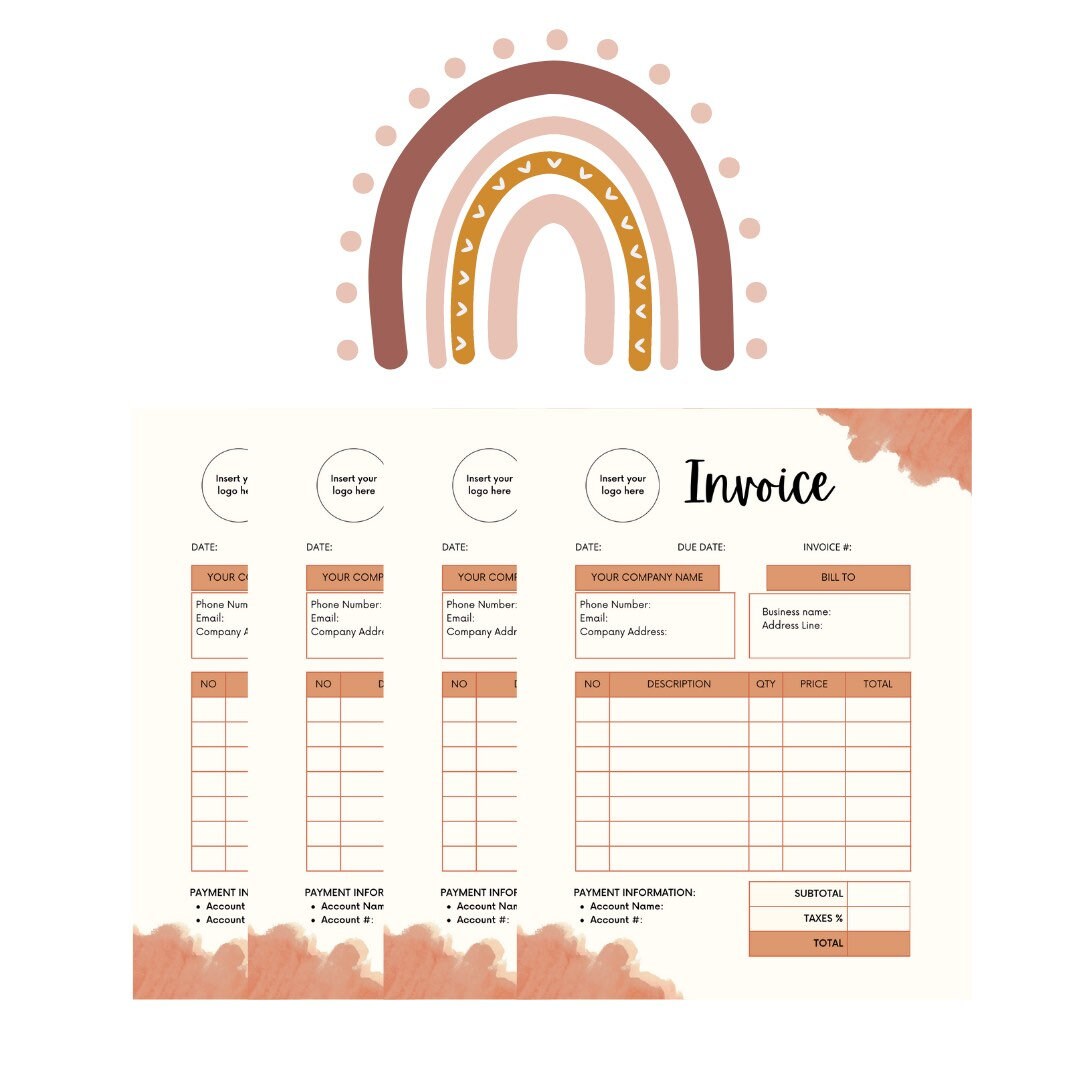 Editable Invoice Template in Canva for Business and Personal Use - Etsy