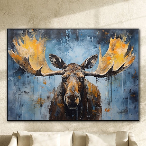 Moose Wall Art - Etsy