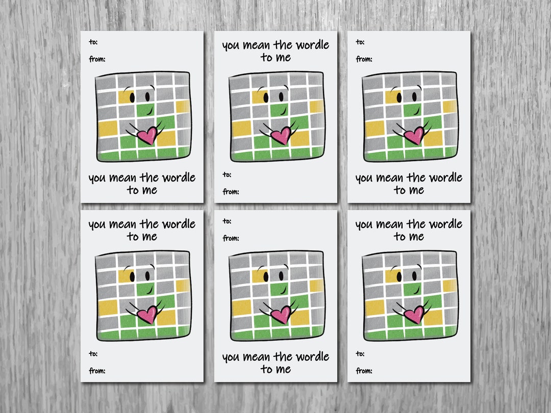 Wordle Card Set | Valentine's Day Card | Downloadable Card | Printable ...