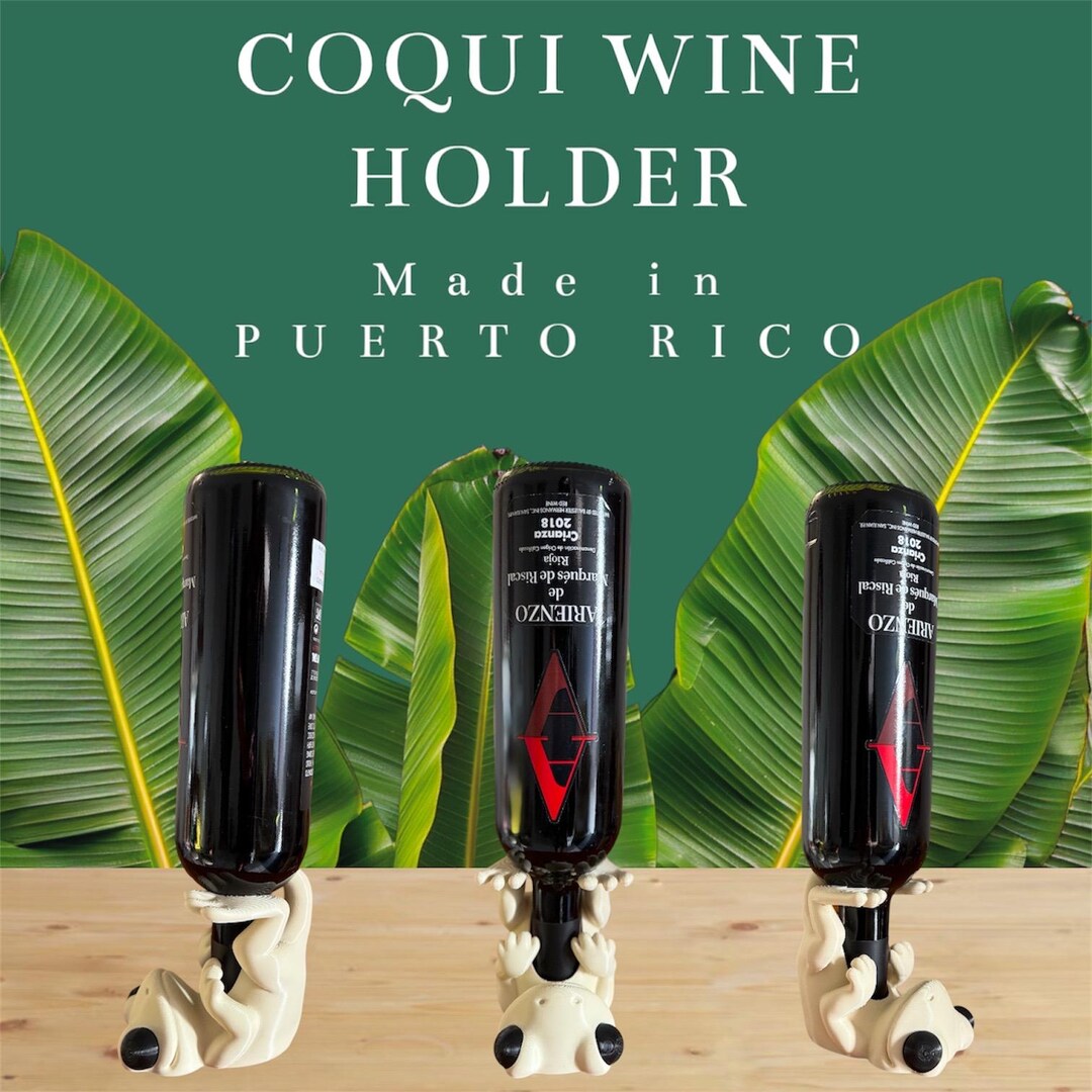Coquí Wine Holder | Puerto Rican Frog Wine Rack | 3D Printed Coquí Home ...