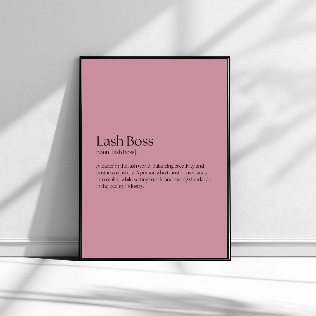 LASH BOSS 2 Definition Noun Printable Wall Art Digital Download Print ...