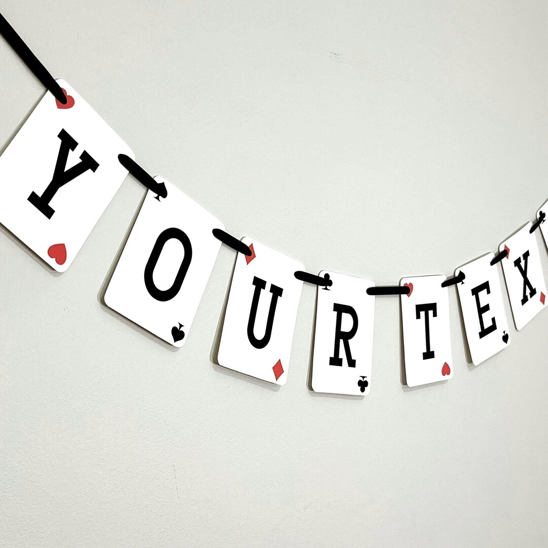 Playing Card Party Banner - Etsy