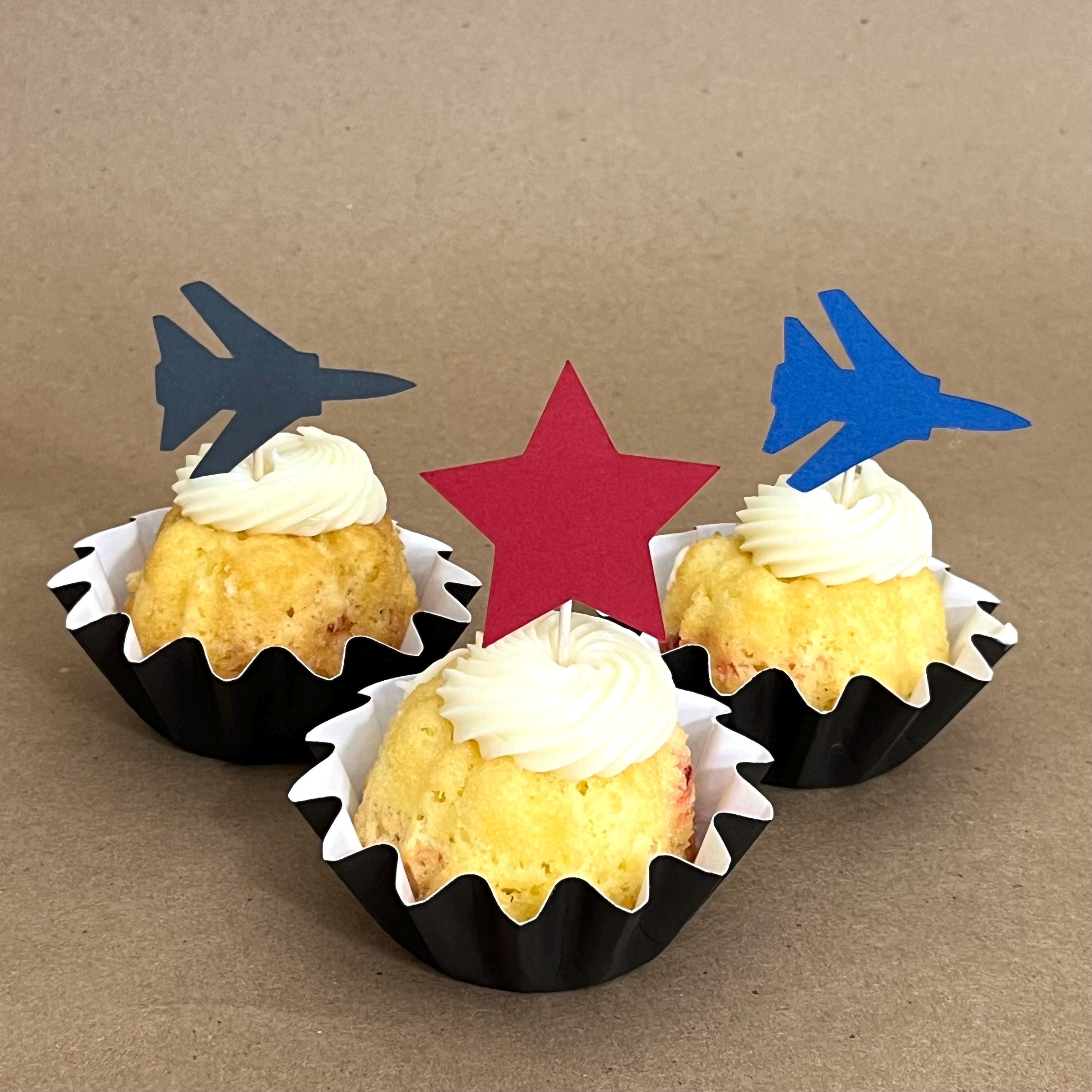 Fighter Jet Cupcake Toppers - Etsy