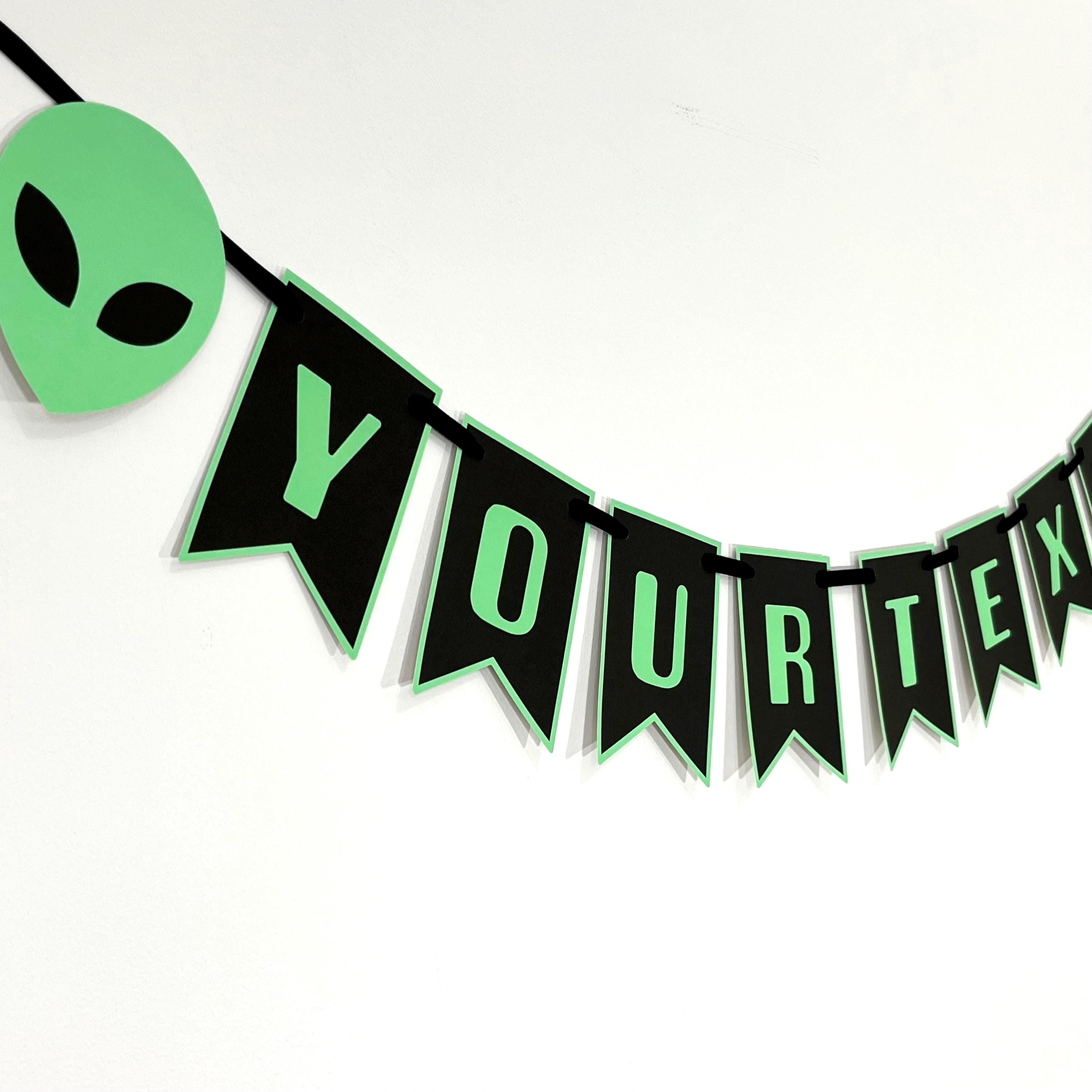 Alien UFO Party Banner - Etsy