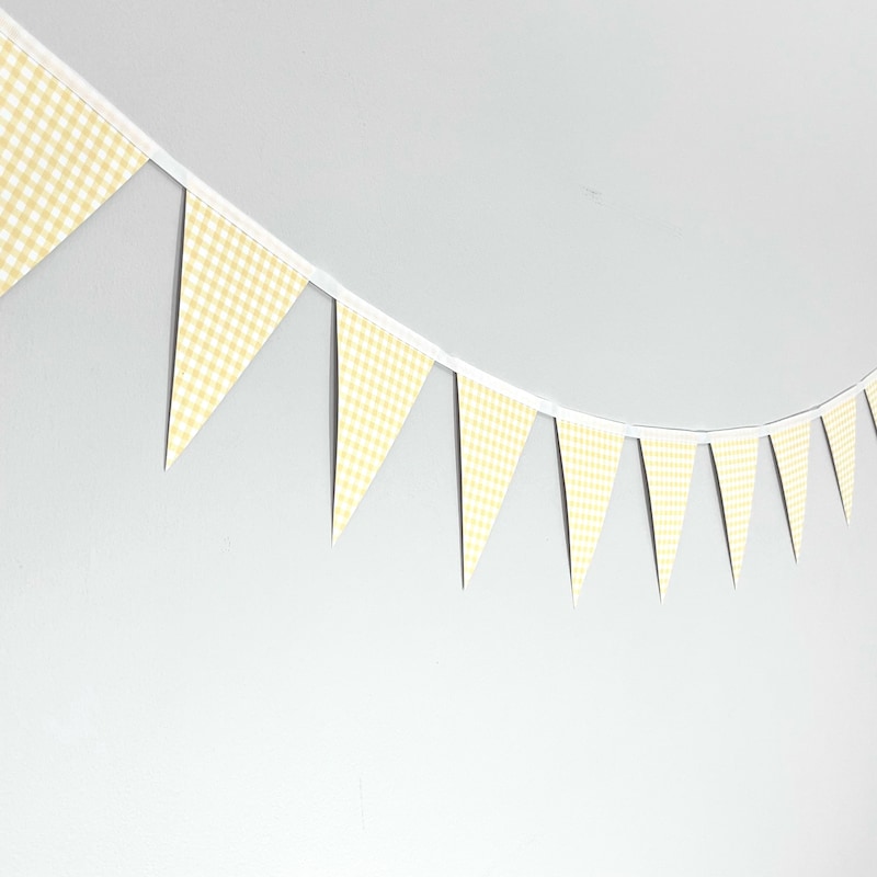 Gingham Nursery Bunting - Etsy