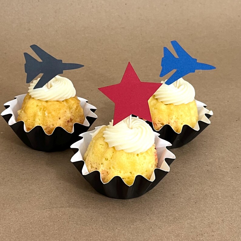 Fighter Jet Cupcake Toppers - Etsy