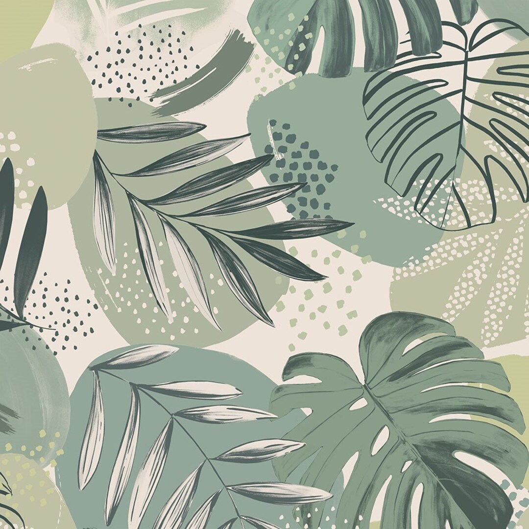 Abstract Jungle Wallpaper by Brand Mckenzie - Etsy