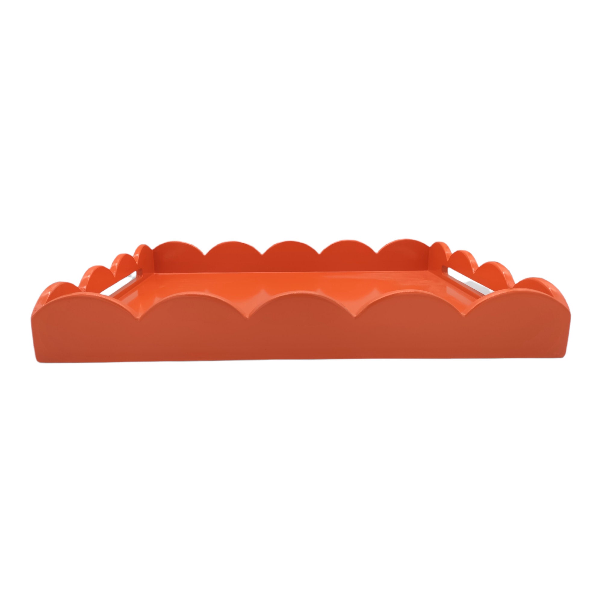 Burnt Orange Scalloped Edge Tray 3 Sizes - Etsy