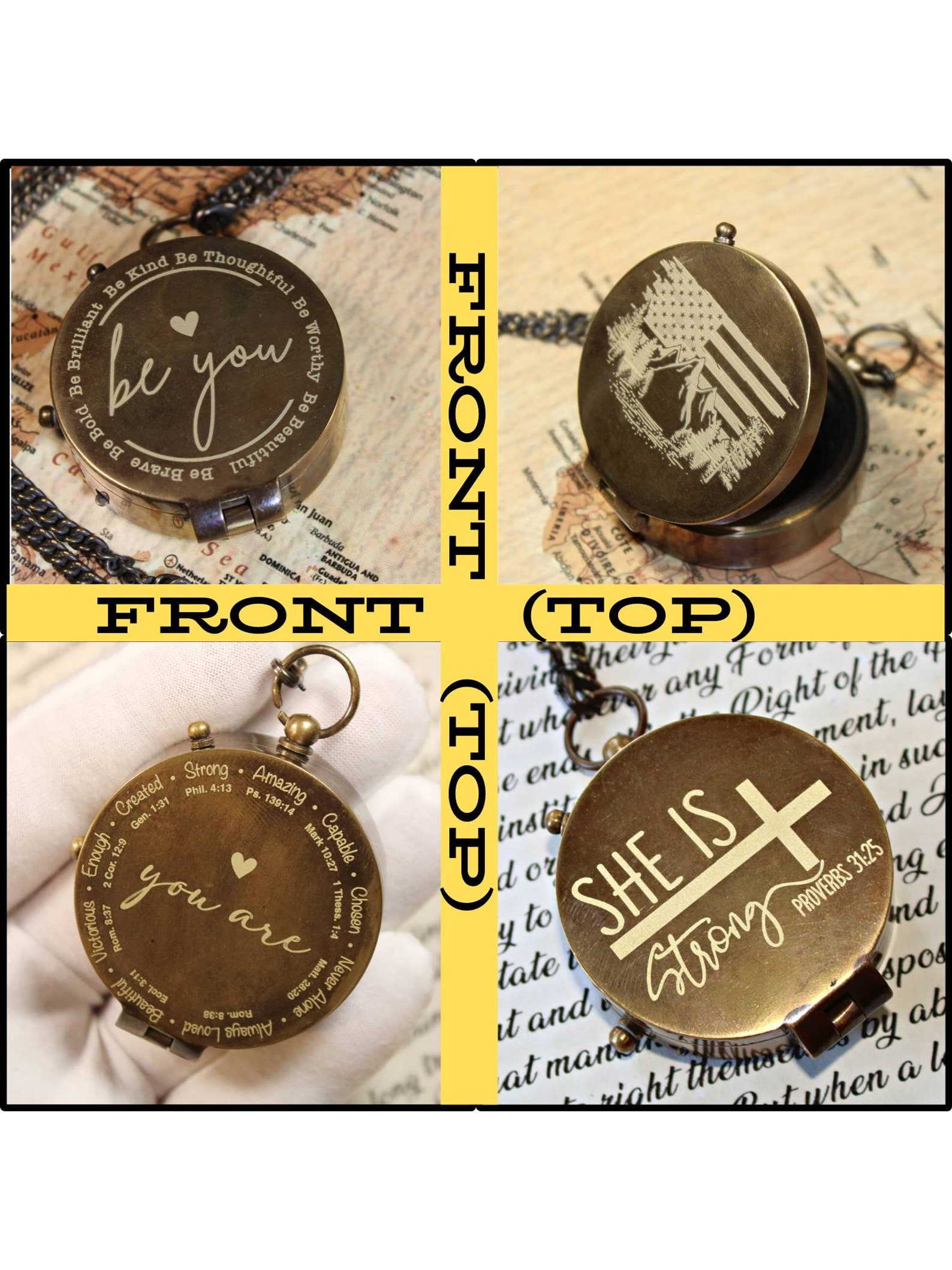 Engraved Compass Army Soldier Gift Patriotic Gifts for Men | Etsy