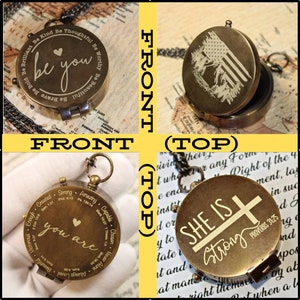 Compass Engraved Christian Gifts for Boyfriend Bible Verse - Etsy