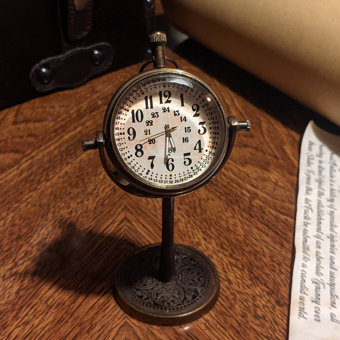 Vintage Table Clock Handwriting Gift Personalized Gifts | Etsy