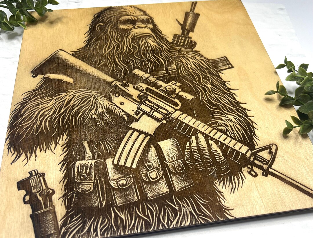 Tactical Bigfoot Gun 11 X 11 Laser Wood Sign - Etsy