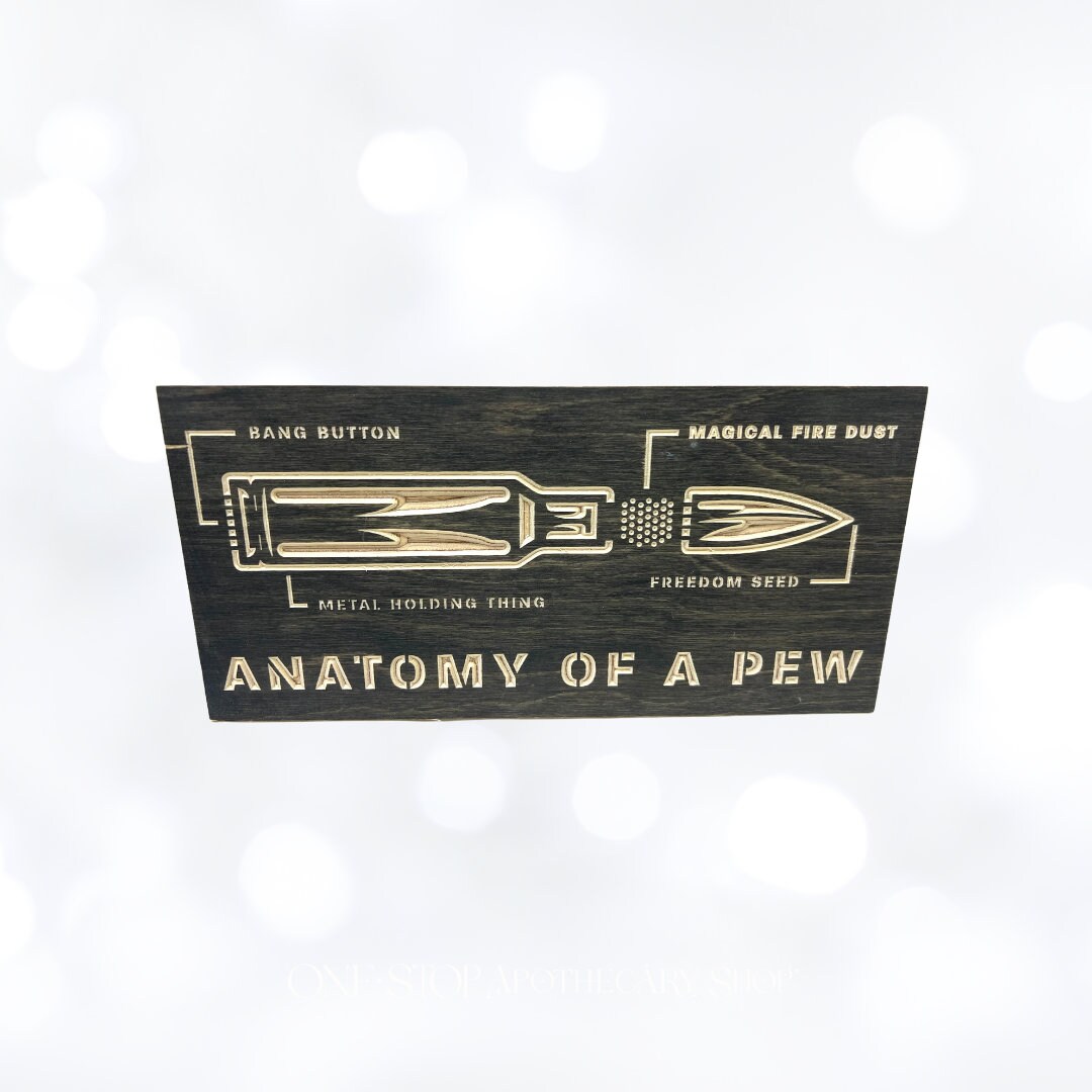 Anatomy of a Pew Wood Carved Sign 5x10 - Etsy