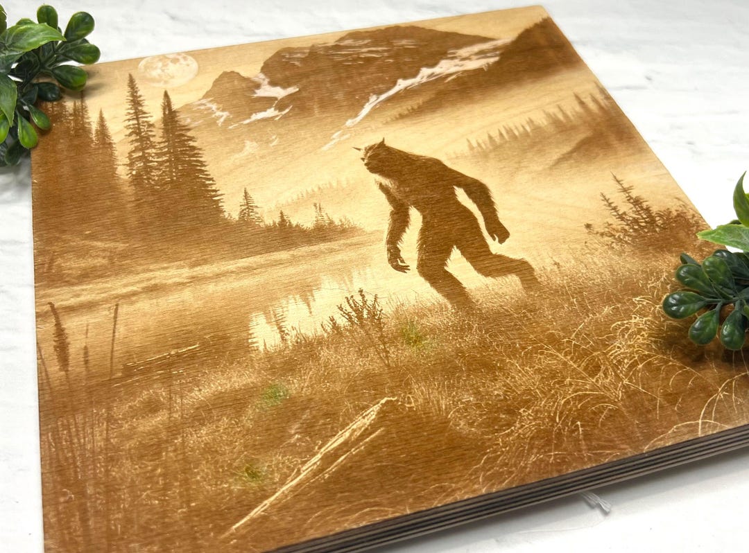 Dog Man Cryptid 8x8 Laser Wood Sign - Etsy