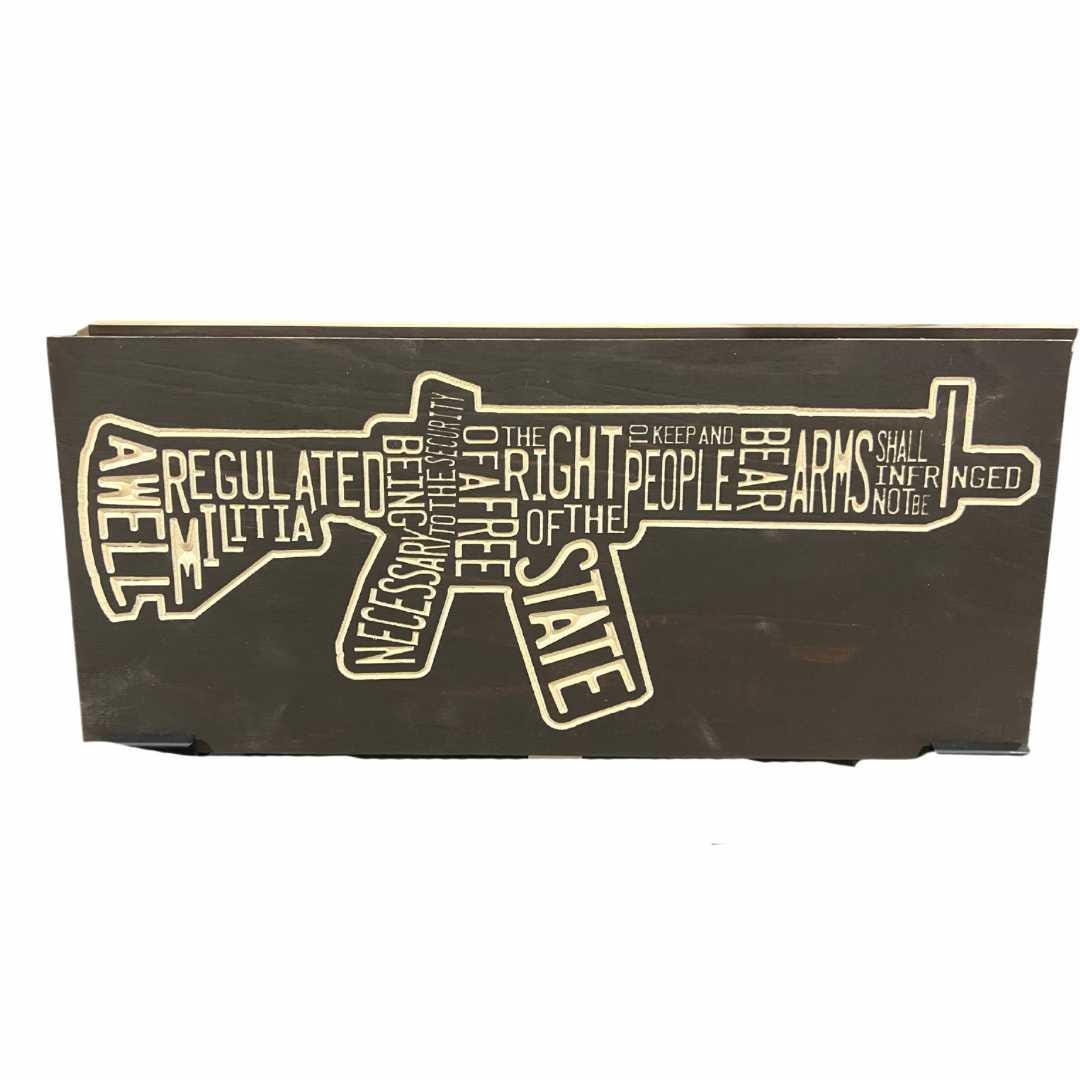 2nd Amendment Shown in an AR15 Outline Wood Sign - Etsy