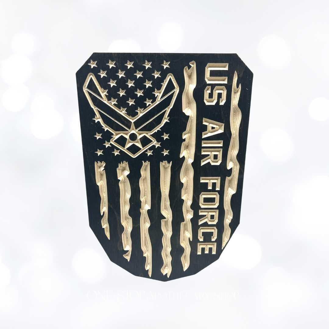 US AIR FORCE Military Shield Wood Sign 11 X 7 - Etsy