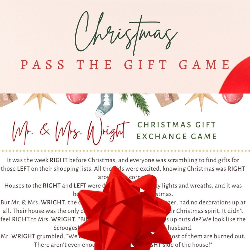 Mr & Mrs Right Christmas Game - Etsy