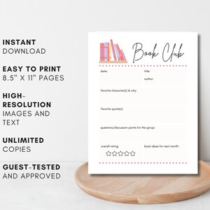 Printable Book Club Guide | Book Discussion Topic Questions | Book ...