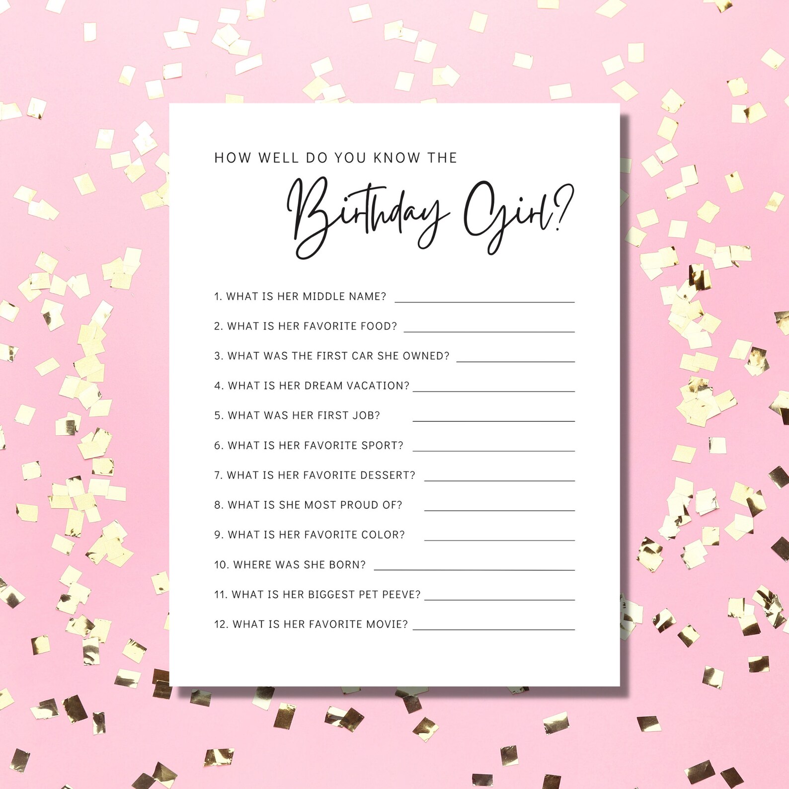 Birthday Games for Her Printable Bday Game Bundle Birthday - Etsy